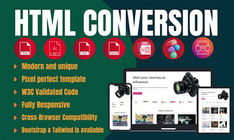 convert figma to html psd to html xd to html css sass bootstrap