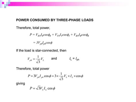 BEF Lecture Three Phase Power Calculations Ppt