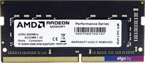 AMD Radeon R7 Performance 4GB DDR4 SODIMM PC4-21300 R744G2606S1S-U ...