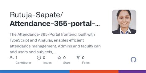 github rutuja sapate attendance 365 portal frontend the attendance 365 portal frontend built