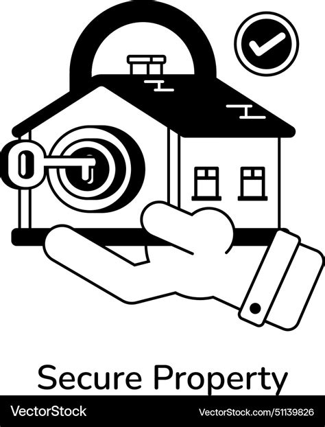 Secure Property Royalty Free Vector Image Vectorstock