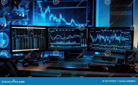 an advanced workstation equipped with multiple monitors exhibiting
