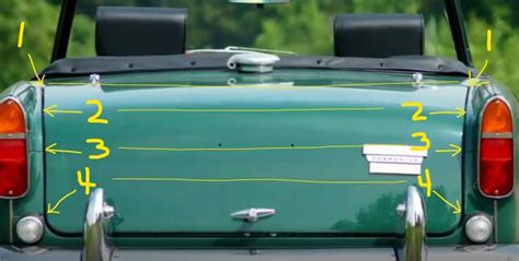 Tr4 4a 250 Rear Body Dimensions For Boot Opening Tr4 And Tr4a Forum