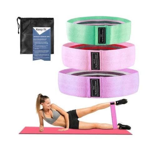 Kit Faixas Elásticas Exercício Hip Pilates Funcional MadeiraMadeira