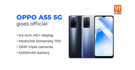 OPPO A55 5G goes official: price, specifications | 91mobiles.com