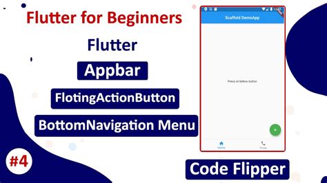 4 Scaffold Appbar Floatingactionbutton Bottomnavigation Widget Flutter Tutorial For