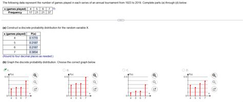 solved the following data represent the number of games