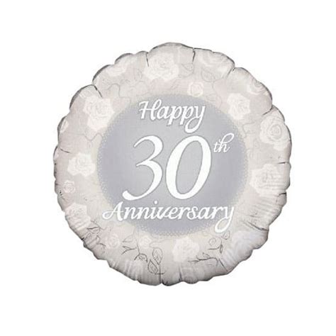 Happy 30th Anniversary Helium Filled Balloon Nickery Nook