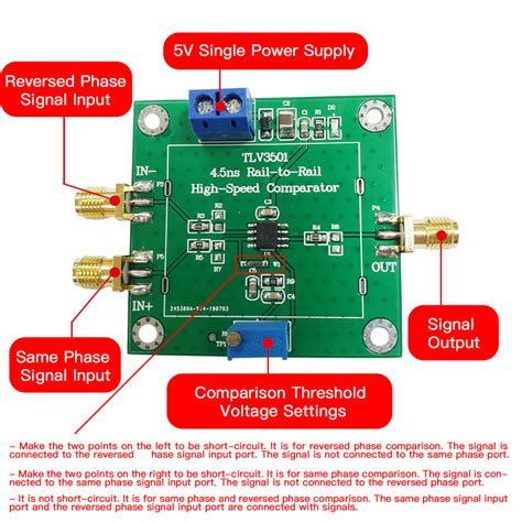 High Speed Voltage Comparator Module TLV3501 Same Phase Reversed Phase