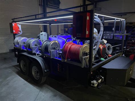 Hot Water Pressure Washing Trailer Smart Blend 24v Soft Wash System