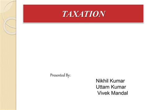 Tax Ppt Ppt
