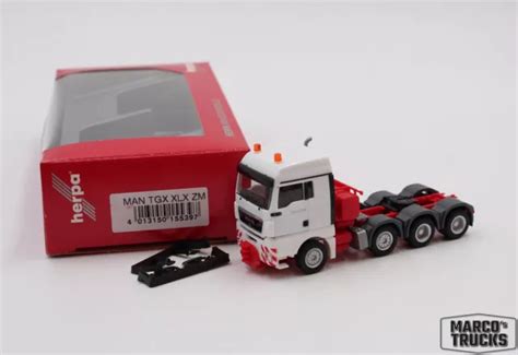 HERPA MAN TGX 41 540 8x4 Schwerlastzugmaschine weiß 155397 1 87 H20098
