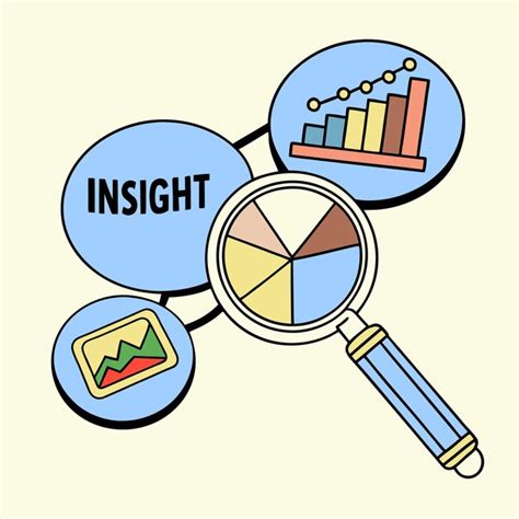 Magnifying Glass Hovering Over A Pie Chart Vector Illustration