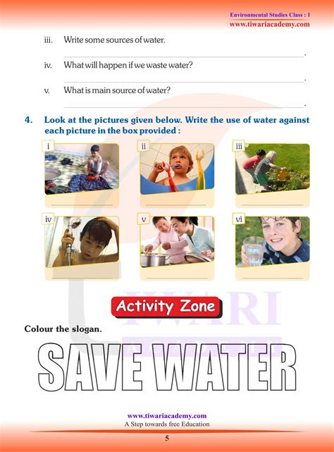 NCERT Solutions For Class EVS Chapter Water
