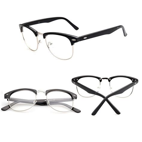 1pc Vintage Half Frame Glasses Retro Clear Lens Gl Grandado