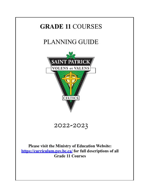 Fillable Online Grade 11 Courses Planning Guidedocx Fax Email Print