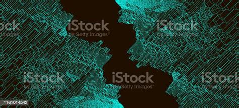 정사각형 패턴입니다 와이어 프레임 풍경 배경입니다 미래 벡터 그림입니다 0명에 대한 스톡 벡터 아트 및 기타 이미지 0명