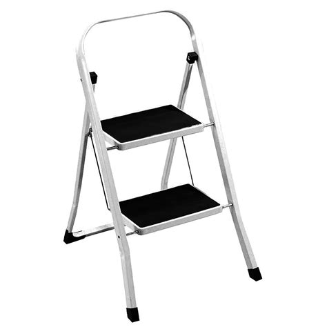Foldable 2 Step Ladder Stepladder Non Slip Tread Safety Steel £1999