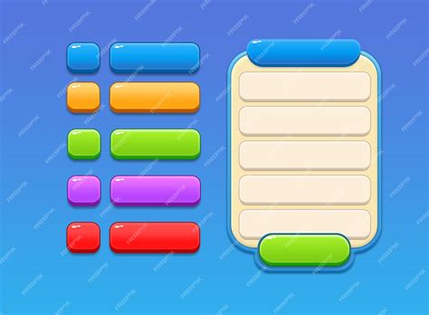 Premium Psd Game Ui Popups Buttons Set Of Game Ui Set Of Casual Game