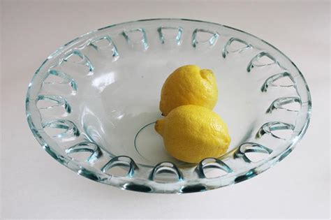 Spanish Green Recycled Glass Huge Pedestal Stand Bowl Vintage San