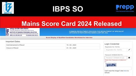 Ibps So Mains Score Card 2024 Released At Download Here