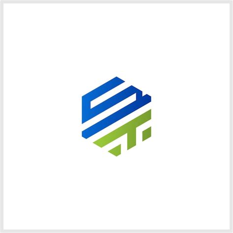 Premium Vector Polygon Logo S T