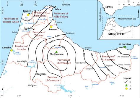 Spatial Distribution Of A Daily Precipitation Concentration Index