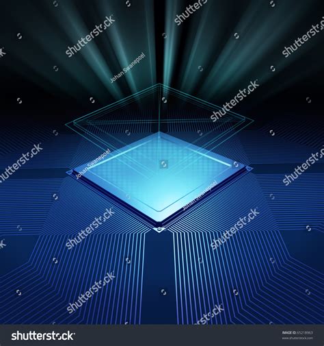 Cpu Background Blueprint Radial Light Stock Illustration 65218963 Shutterstock