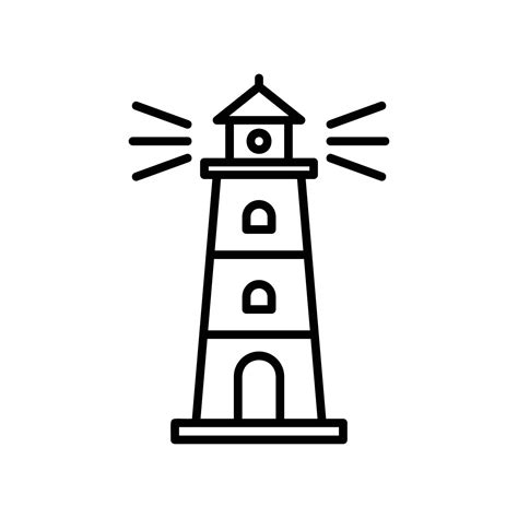 Lighthouse Icon For Seashore Or Shallow Water Navigation Sign 14581145 Vector Art At Vecteezy