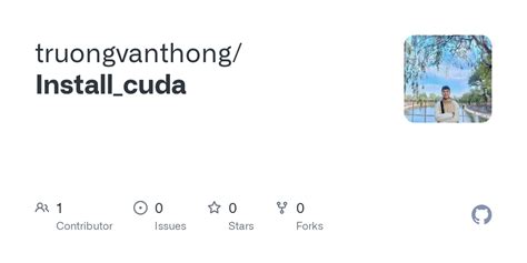 GitHub Truongvanthong Install Cuda