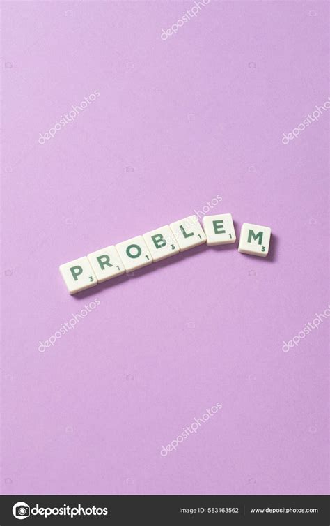 Problem Word Formed Scrabble Blocks Lilac Background Original Web