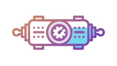 Data Processing Unit Complex Machine With Gears Display Vector Design