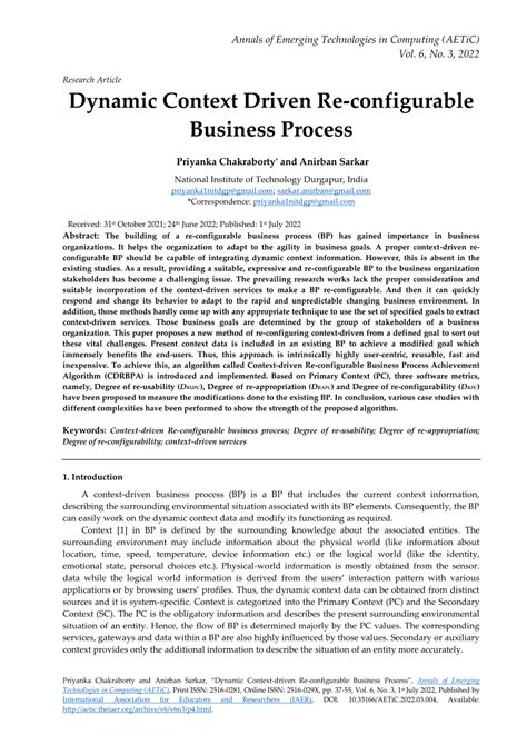 pdf dynamic context driven re configurable business process