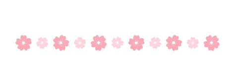 Cherry Blossom Divider Spring Floral Border Vector Image