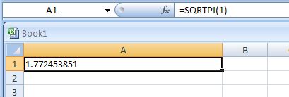 SQRTPI Math Trigonometry Functions Microsoft Office Excel 2007 Tutorial