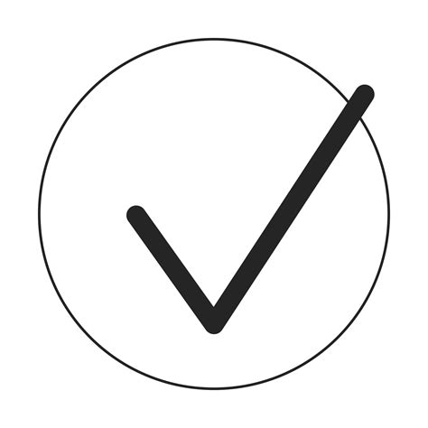 Bullet Point Check Mark Flat Monochrome Isolated Vector Object Completed Editable Black And