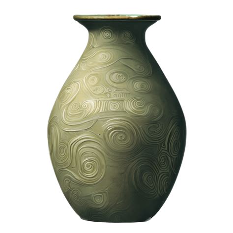 Emerald Green Swirls Vase · Creative Fabrica