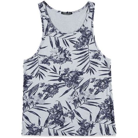 Tropical Print Tank For Men