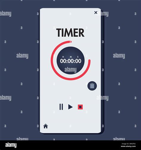 Dark Theme Timer Ui Vector Illustration Stock Vector Image And Art Alamy
