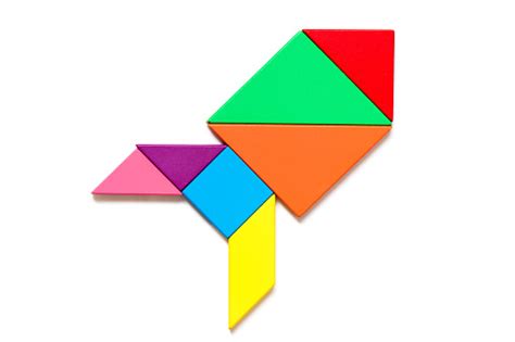 Photo Libre De Droit De Cassetête Tangram Bois Couleur En Forme De