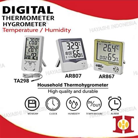 Jual Alat Ukur Suhu Ruangan Kelembaban Udara Thermometer Hygrometer
