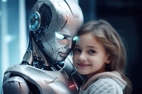 Premium Ai Image Futuristic Love Cyborg Relationships In The Future