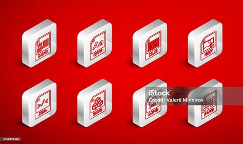 Set Line Png File Document Otf Xls  Mp3 Doc 3ds And Xsl Icon Vector