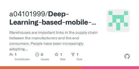 Github A04101999deep Learning Based Mobile Robot For Warehouse