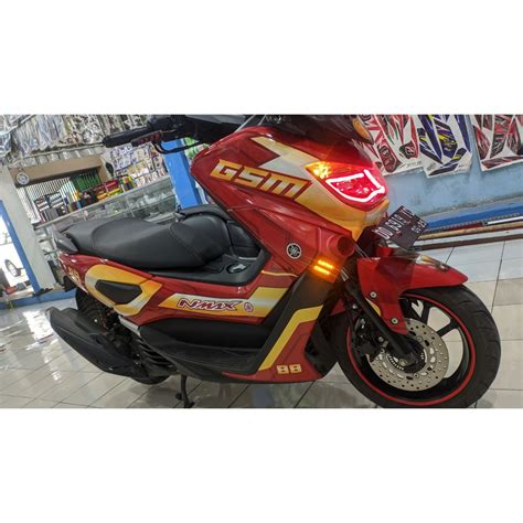 Jual Stiker Nmax Decal Full Body Nmax Premium Red Ironman Glossy Dnkz
