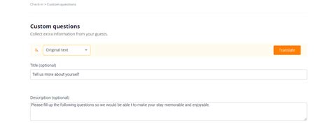 Custom Questions Duve