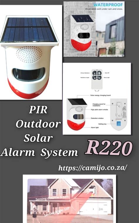 Solar Pir Alarms Doornrandje And Laezonia Community Safety Sector Sub