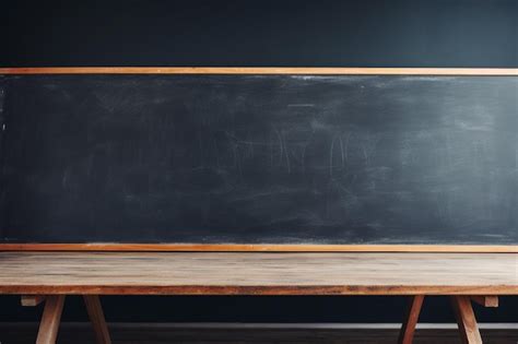 Premium Photo Empty Classroom With Space For Text On Chalkboard