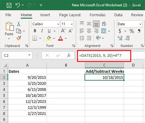 How To Add Or Subtract Dates In Excel