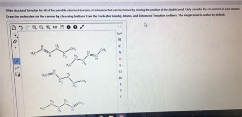 Solved Wite Structural Formulas For All Of The Possible